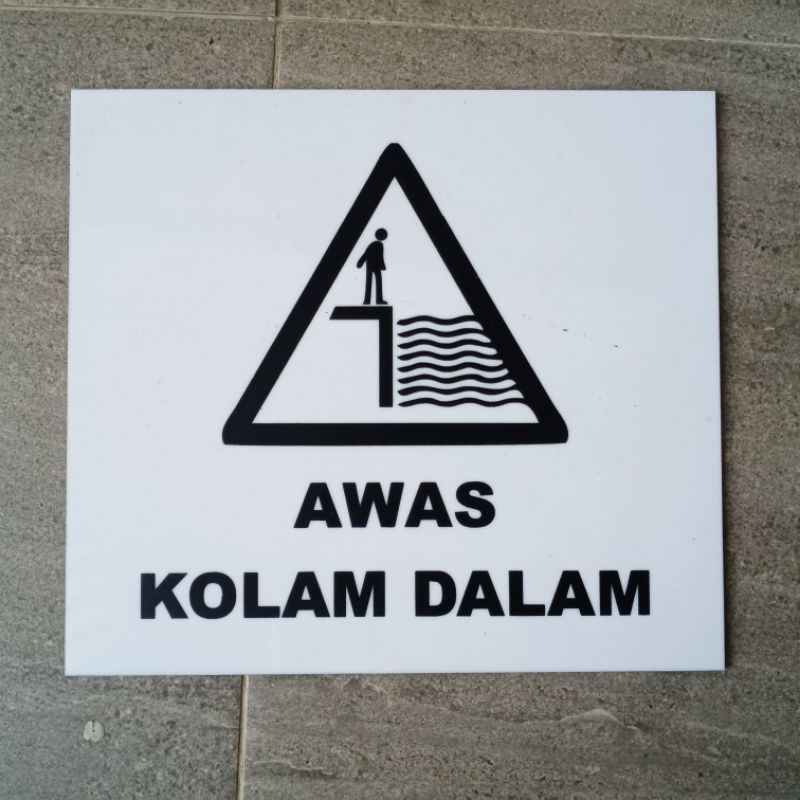 Jual Sign tanda Awas Kolam Dalam | Shopee Indonesia