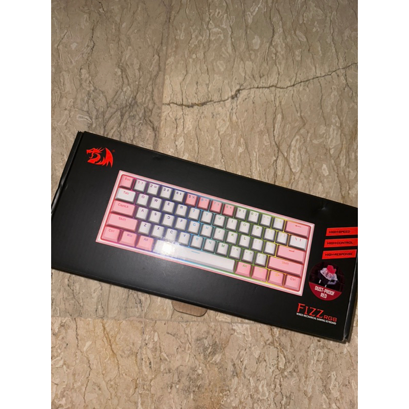 Jual red dragon k617 fizz RGB white-pink (preloved) | Shopee Indonesia