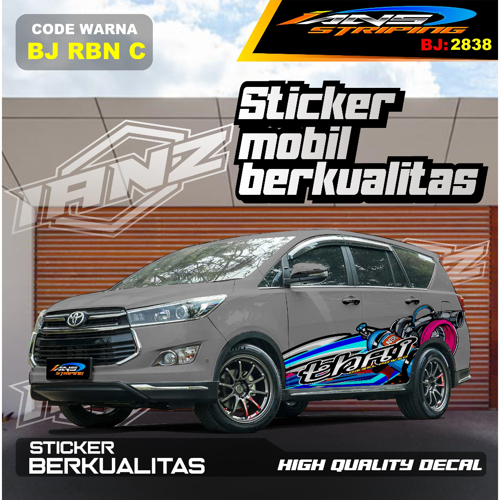 Jual BJ 2838-STIKER MOBIL VARIASI UPDATE DESAIN TERKINI-STIKER DECAL ...