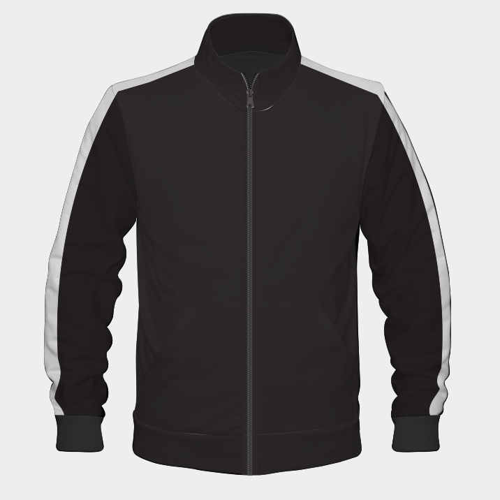 Jual Jaket Tracktop Polos Hitam Ukuran S Sampai 4XL Bahan Halus Lembut ...