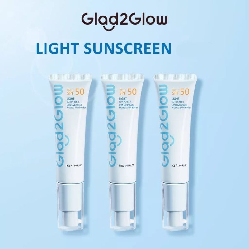 Jual Glad2Glow Light Sunscreen Gel UV SPF50 PA+++ | Shopee Indonesia