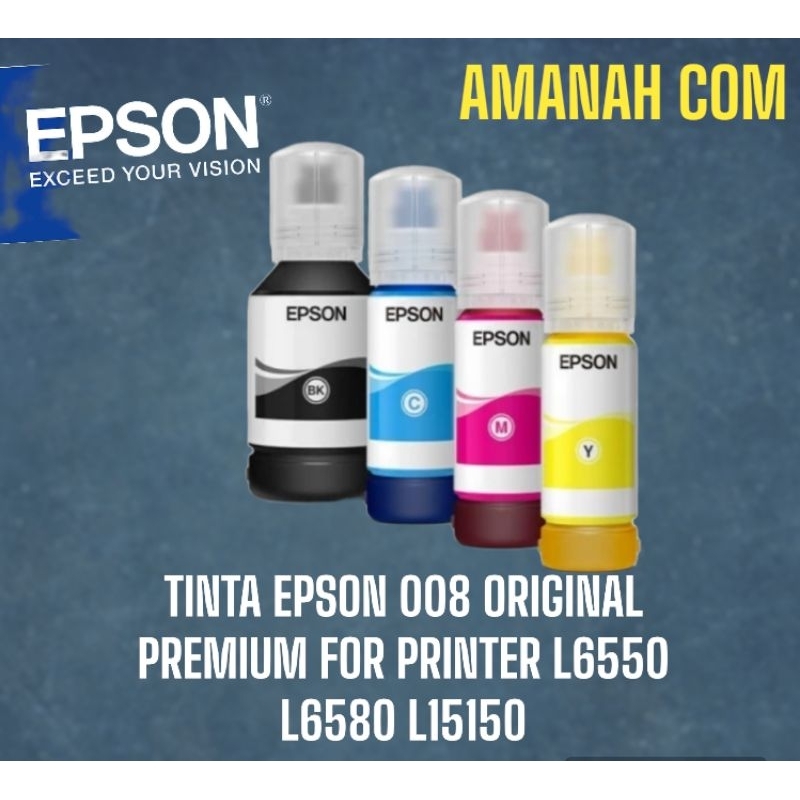 Jual TINTA EPSON 008 INK BLACK & COLOR ORIGINAL PREMIUM FOR PRINTER ...