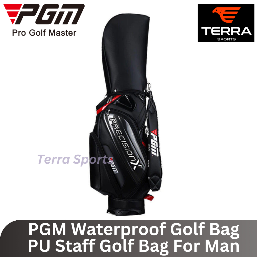 Jual PGM Precision X Golf Bag PU Leather Stick Club Golf Bag For Man Black Color Tas Stik Golf ...