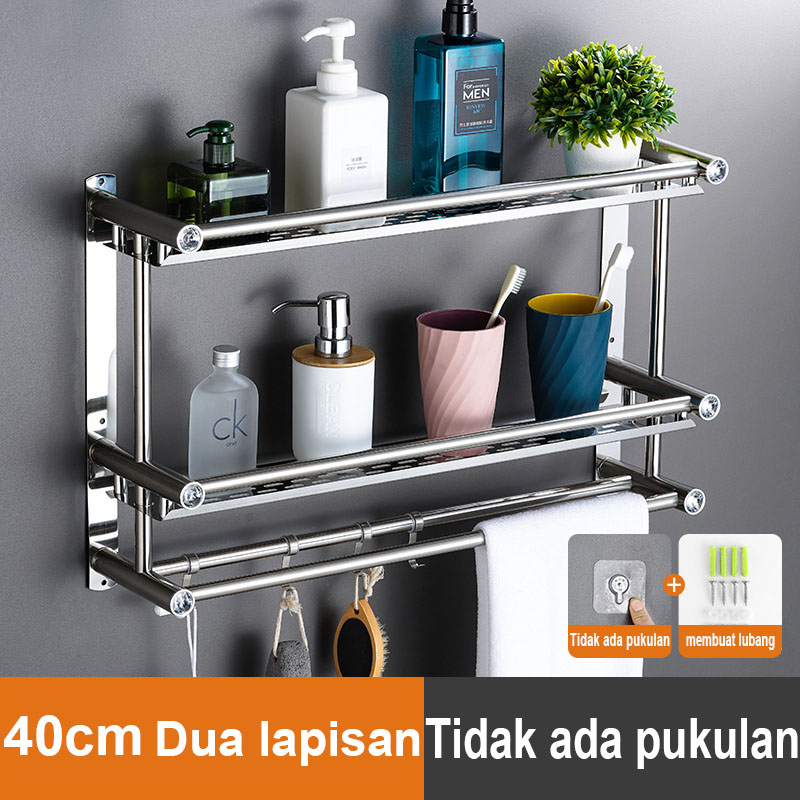 Jual Rak Sabun Kamar Mandi Dinding Rak Bumbu Dapur Stainless Steel Rak ...