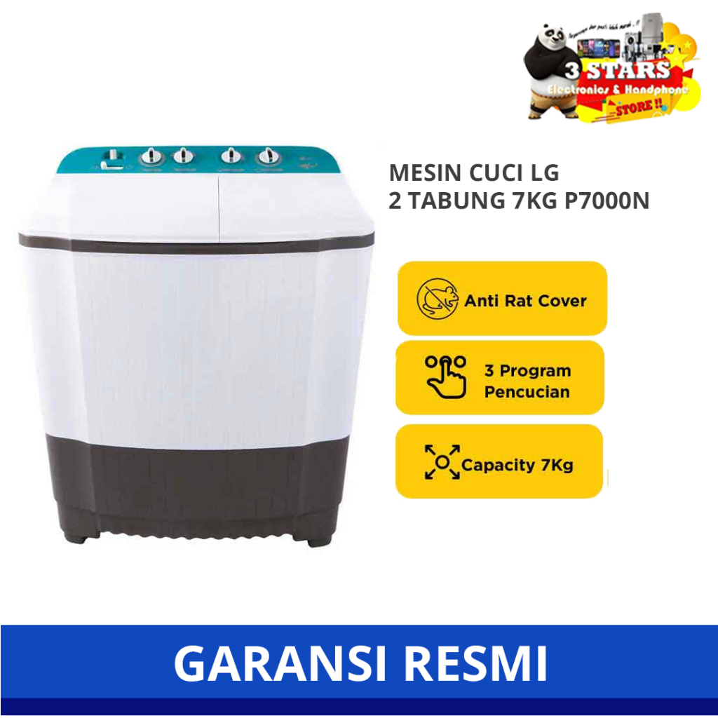 Jual MESIN CUCI LG 2 TABUNG 7KG P7000N P 7000N GARANSI RESMI | Shopee ...