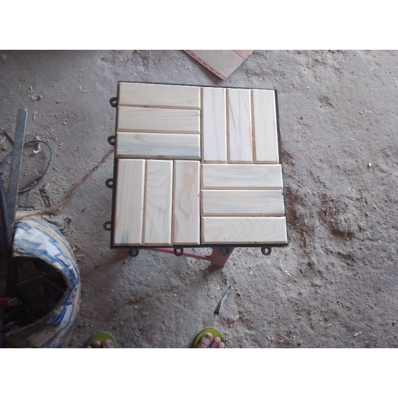 Jual lantai kayu parcet deking tile jati belanda teras taman dan kebun ...