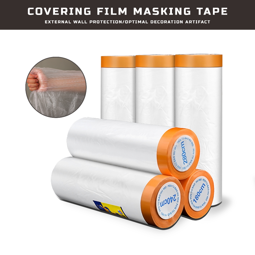 Jual Covering Film Masking Tape Cover Plastik Pelindung Cat Penutup ...