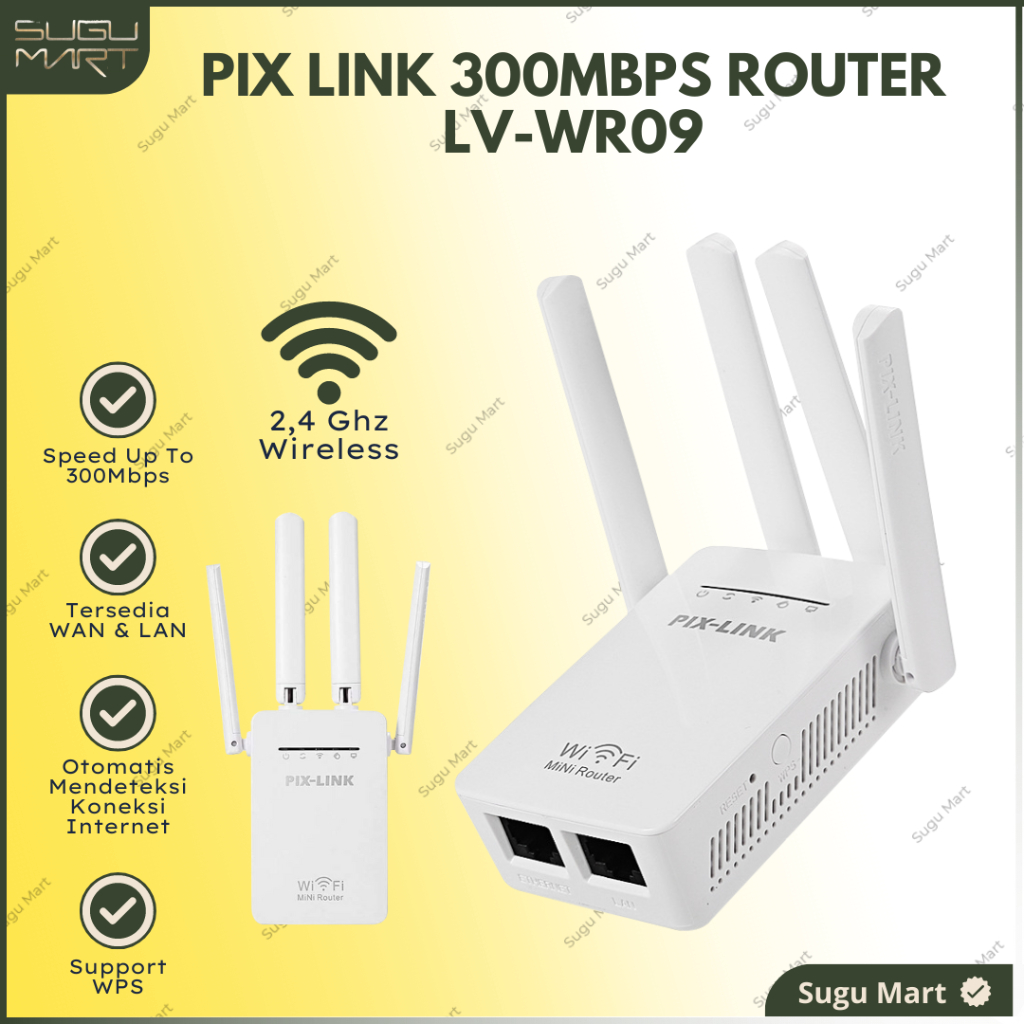 Jual Pix Link Repeater 300 Mbps | Repeater Wifi Pix Link LV-WR09 | Pix ...