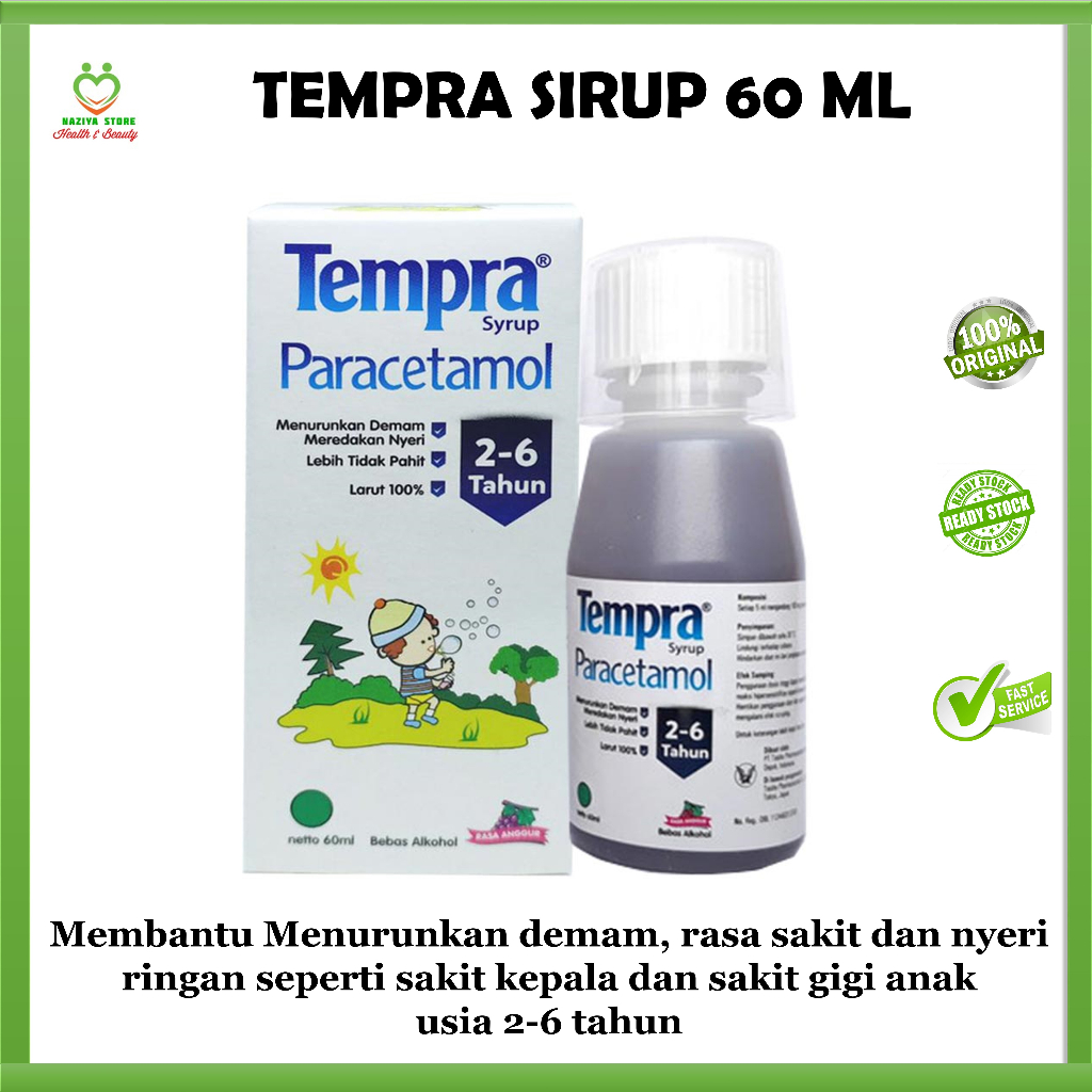 Jual TEMPRA SIRUP 60 ML Obat Penurun Demam- Penurun Panas- Sakit Kepala ...