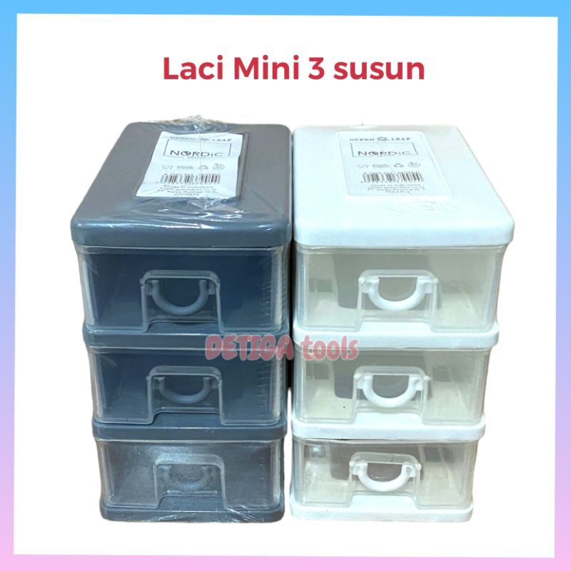 Jual MINI Laci Kecil Cabinet 3 Susun GREEN LEAF 7905 / Storage Box ...