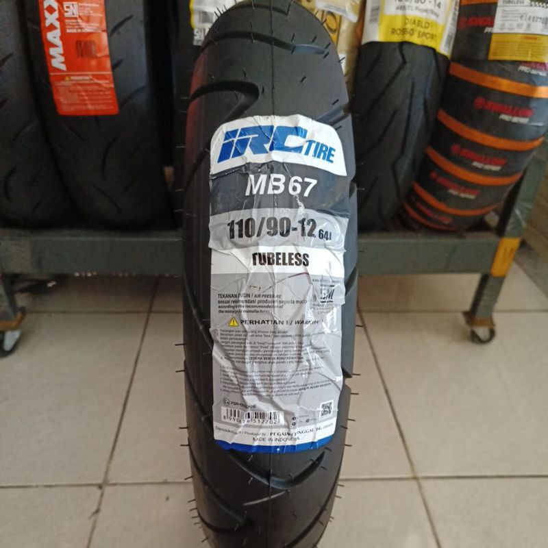 Jual BAN BELAKANG SCOOPY IRC MB67 110/90 RING 12 Tubeless | Shopee Indonesia