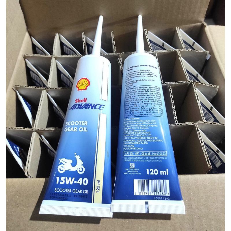 Jual Oli gear oli gardan shell 120 ml sae 15-40 for all matic 100% original | Shopee Indonesia