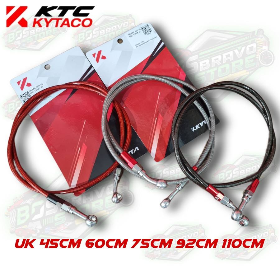 Jual Brake Hose/Selang Rem KTC Kytaco BH4 Nipple Steinlist 45cm/450mm 60cm/600mm 75cm/750mm 92cm ...