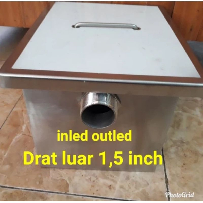 Jual Grease trap stainless 50x40x35 / saringam lemak / bak kontrol | Shopee Indonesia