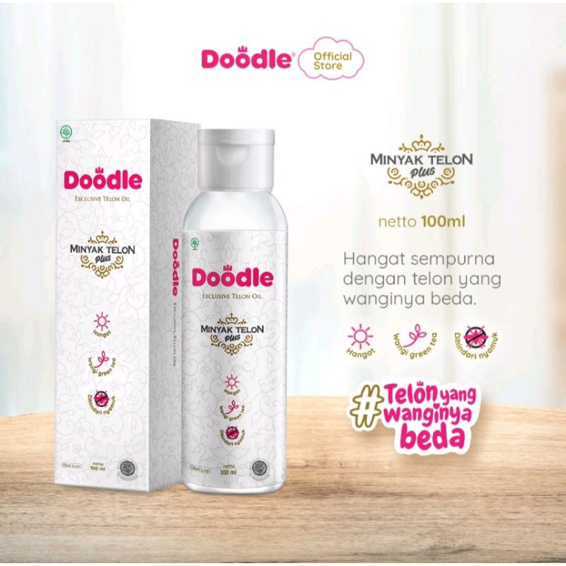 Jual Minyak Telon Doodle Original 100ml Doodle Telon Oil Greentea 100ml ...
