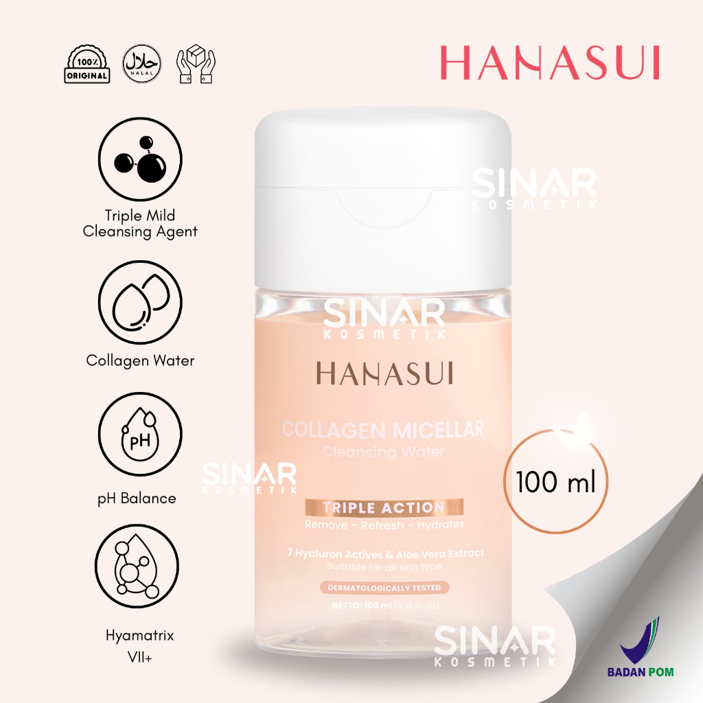 Jual Hanasui Collagen Micellar Cleansing Water 100ml | Shopee Indonesia