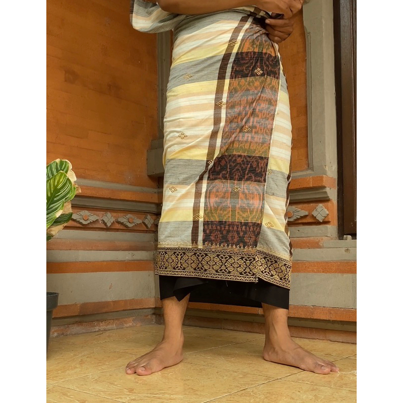 Jual Saput Endek Premium (warna coklat,cream) | Shopee Indonesia