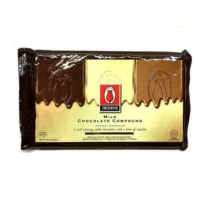 Jual Tulip Milk Chocolate Compound 1kg Cokelat Susu Batang Shopee