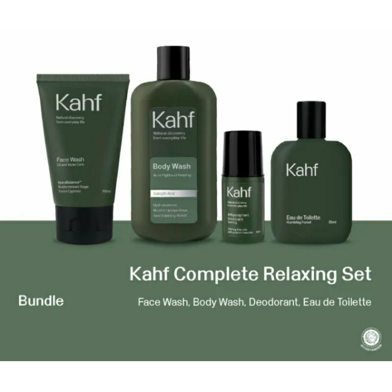 Jual Kahf package (face wash, body wash, deodorant, EDT) | Shopee Indonesia