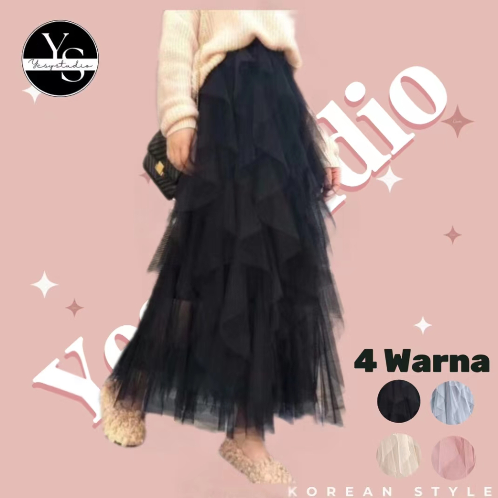 Jual 【HIJAB FRIENDLY】ROK TUTU MILANNA TILE TUMPUK PREMIUM 2LYR P90CM ...