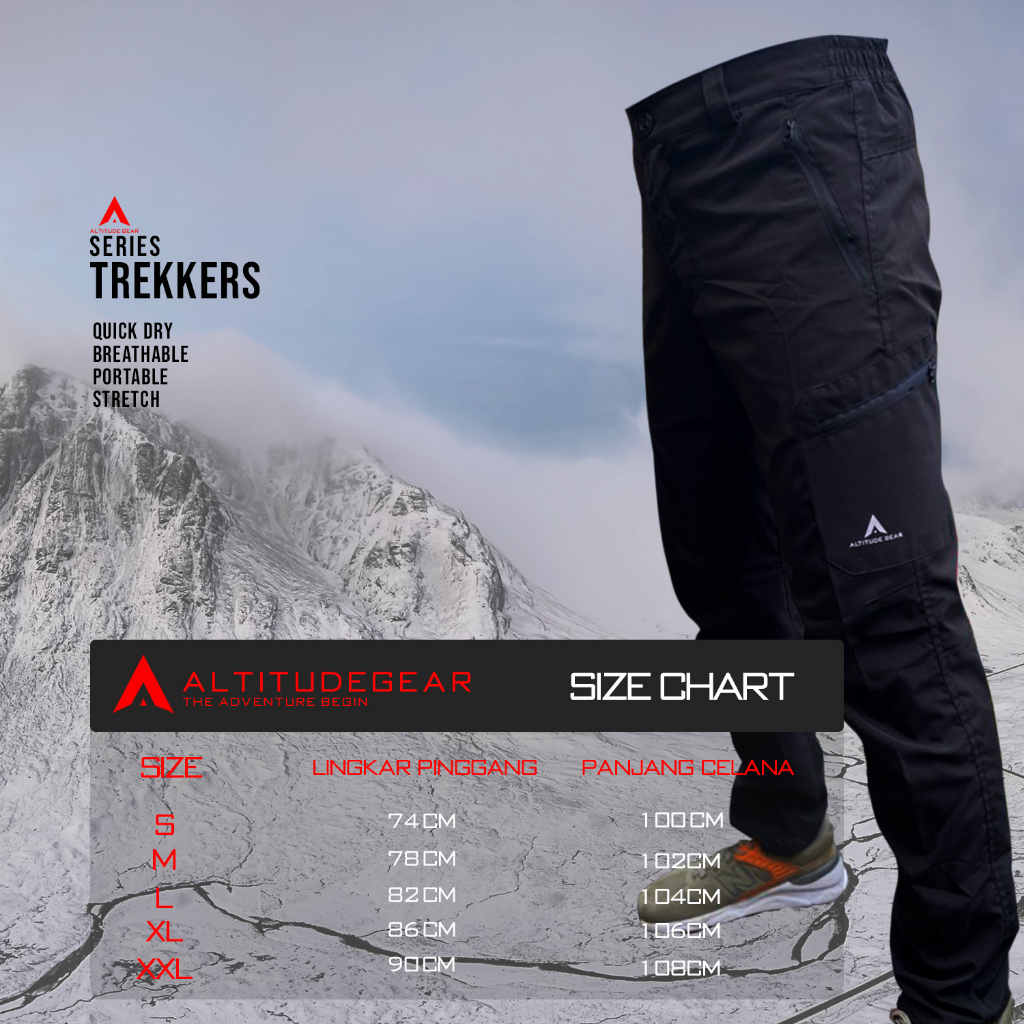 Jual Altitude Gear Trekkers Celana Gunung Panjang Pria Wanita Quickdry ...