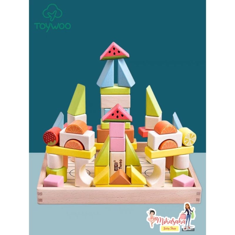 Jual Balok Susun Anak Kecil 56pcs dan Mainan Bayi Rakitan Kayu Puzzle ...