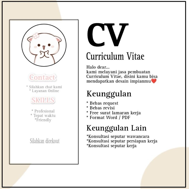 Jual Jasa Pembuatan CV dan Folio | Shopee Indonesia