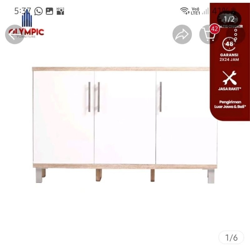 Jual Olympic Kitchen Set 3 Pintu / Meja Dapur/Kabinet Bawah / Rak Dapur ...