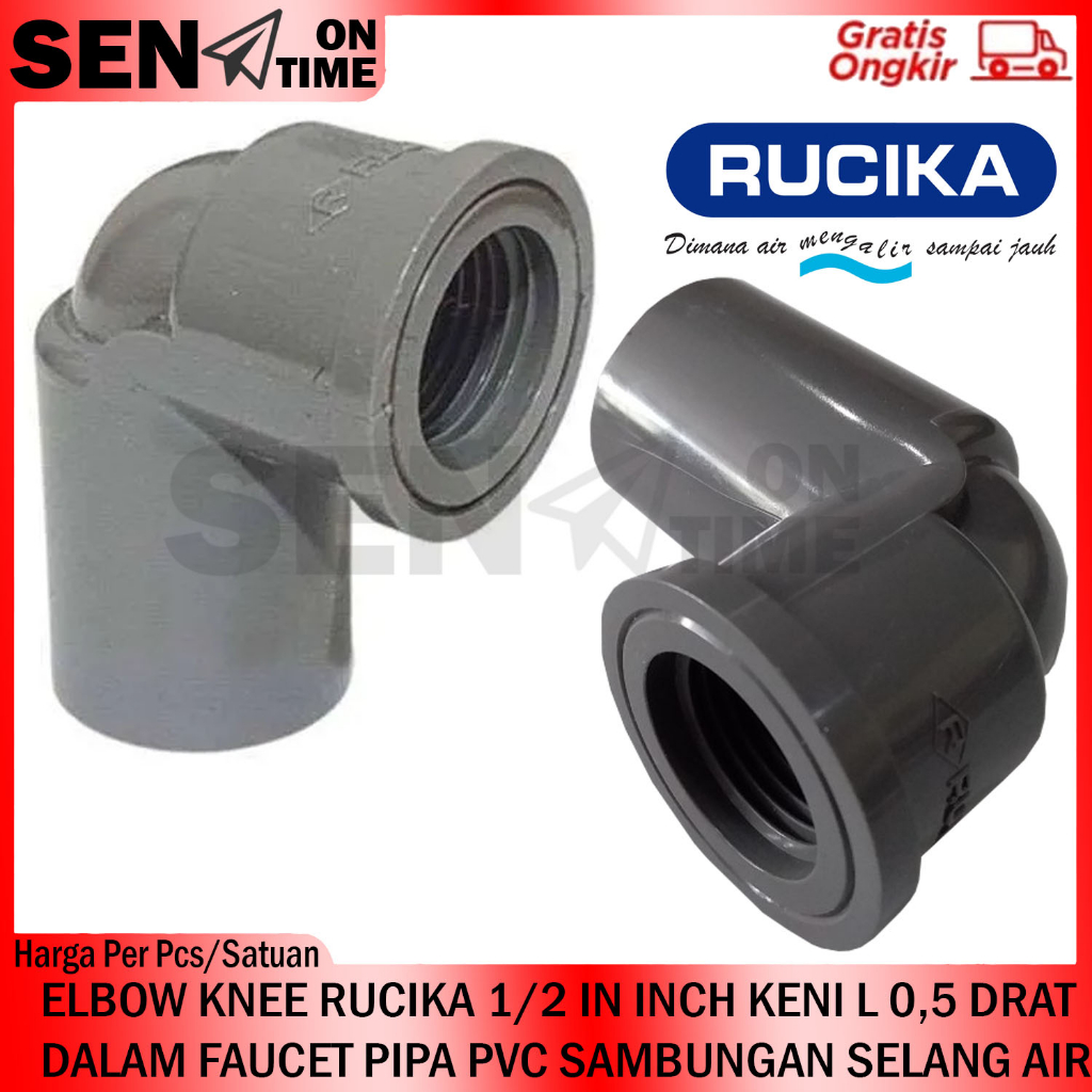 Jual ELBOW RUCIKA AW DRAT DALAM KNEE 1/2 in KENI L 0,5” 0.5 0,5 L FAUCET FAUSET PIPA PVC ...
