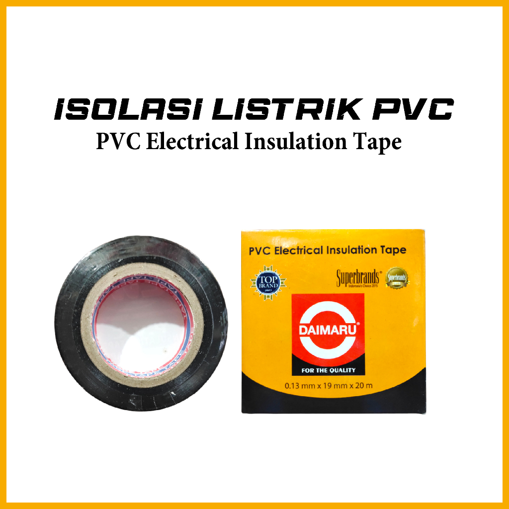 Jual DAIMARU Isolasi Kabel Listrik Hitam PVC Electrical Tape | Shopee ...