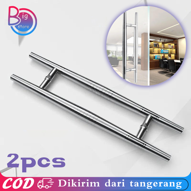 Jual 2pcs Handle Pintu Kaca Stainless Steel Door Pull Handle Panjang ...