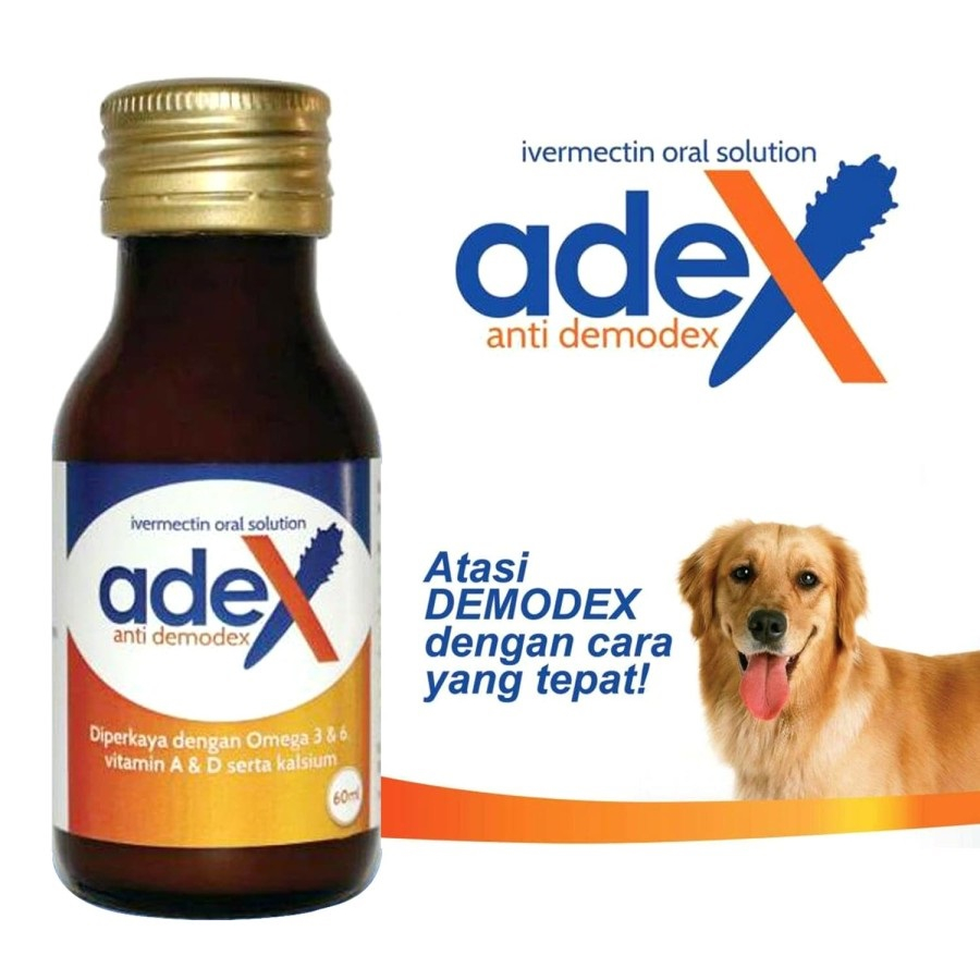 Jual Adex 60ml Obat Demodex Sirup Atasi Demodex / Kudis / Kurap / Koreng Untuk Anjing 60ml ...