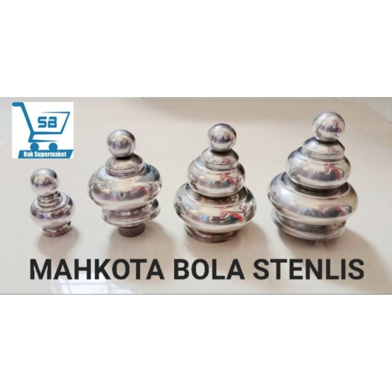 Jual ORNAMENT PAGAR MAHKOTA BOLA STENLIS 201/AKSESORIS PAGAR STENLIS ...