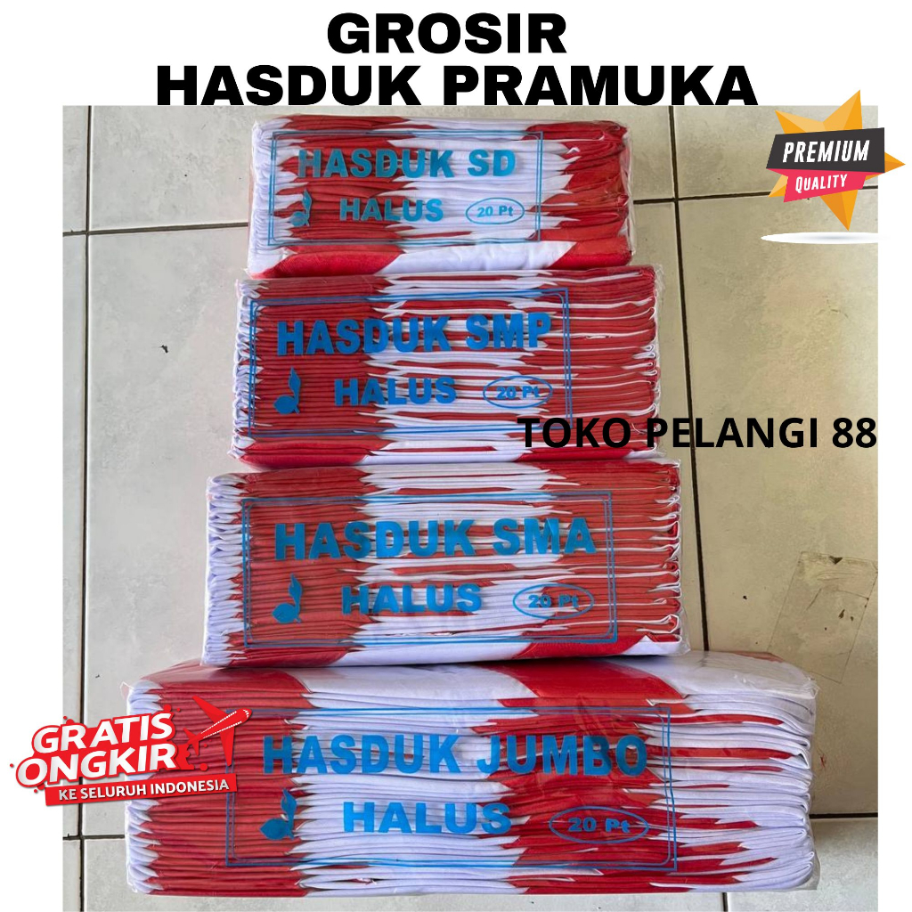 Jual Kacu Pramuka 20 Biji SD SMP SMA Halus Hasduk Pramuka GROSIR ...