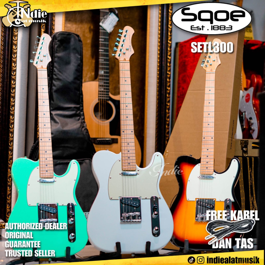 Jual Gitar Elektrik Telecaster Sqoe SETL300 Roasted Maple l Original ...