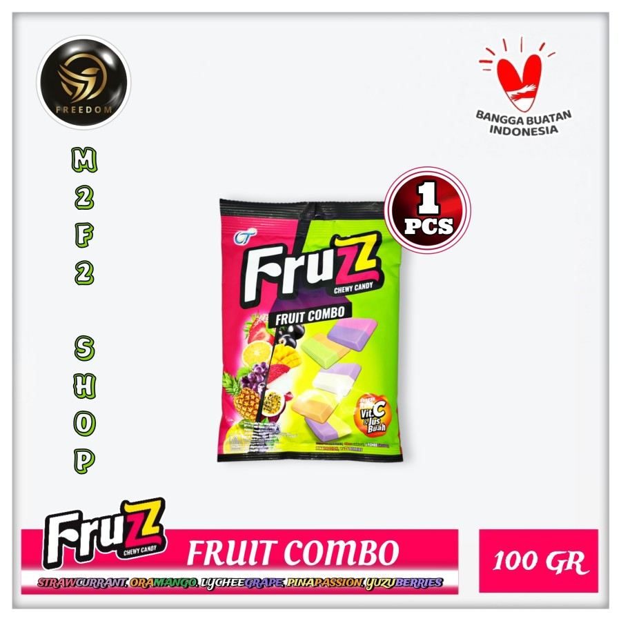 Jual Fruzz Permen Lunak Aneka Rasa Chewy Candy Fruit Combo - 100 gr ...