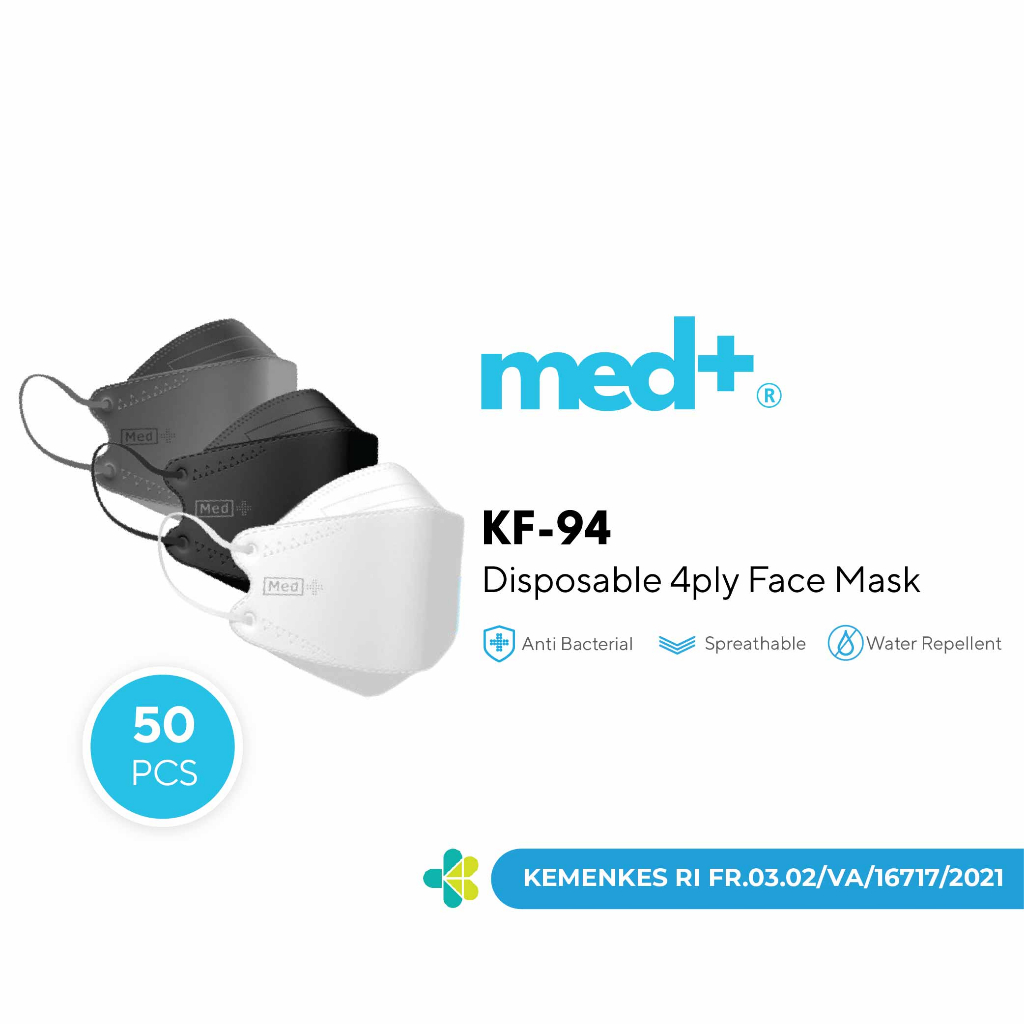 Jual Masker KF94 50 Pcs / Masker Korea Kemenkes 4Ply Disposable Face Mask | Shopee Indonesia