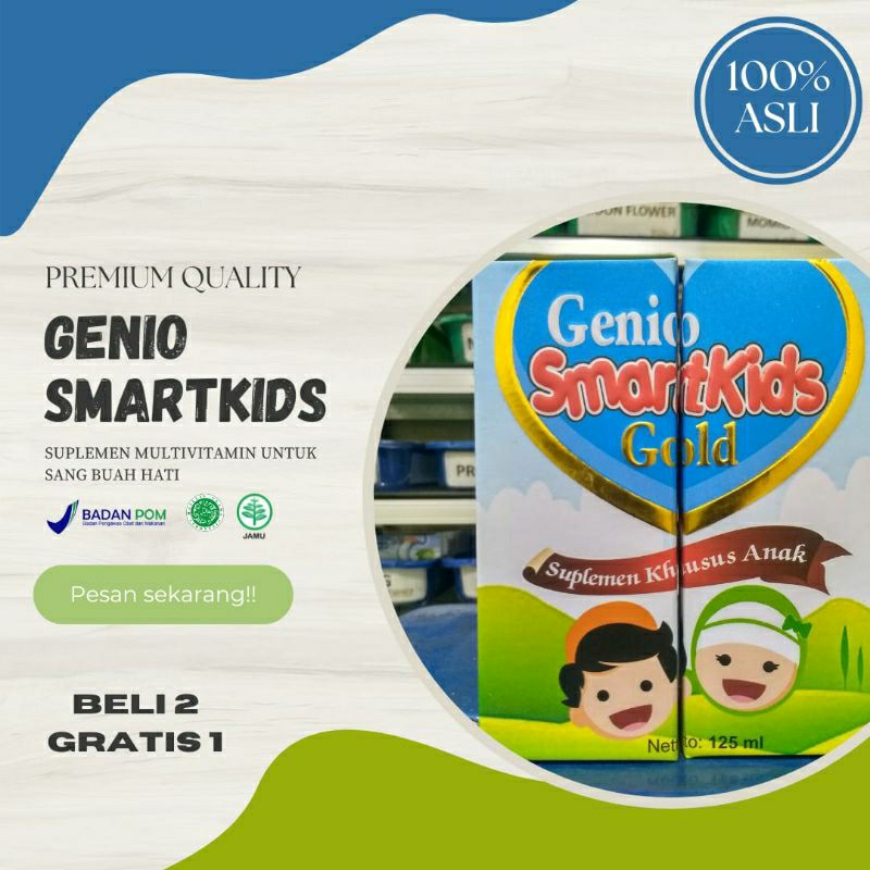 Jual GENIO SMART KIDS -Multivitamin Untuk Anak/Vitamin anak/kecerdasan anak | Shopee Indonesia
