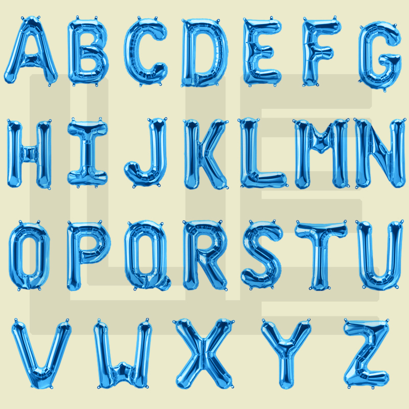 Jual Balon Huruf Biru 40cm Balon Foil Huruf | Shopee Indonesia