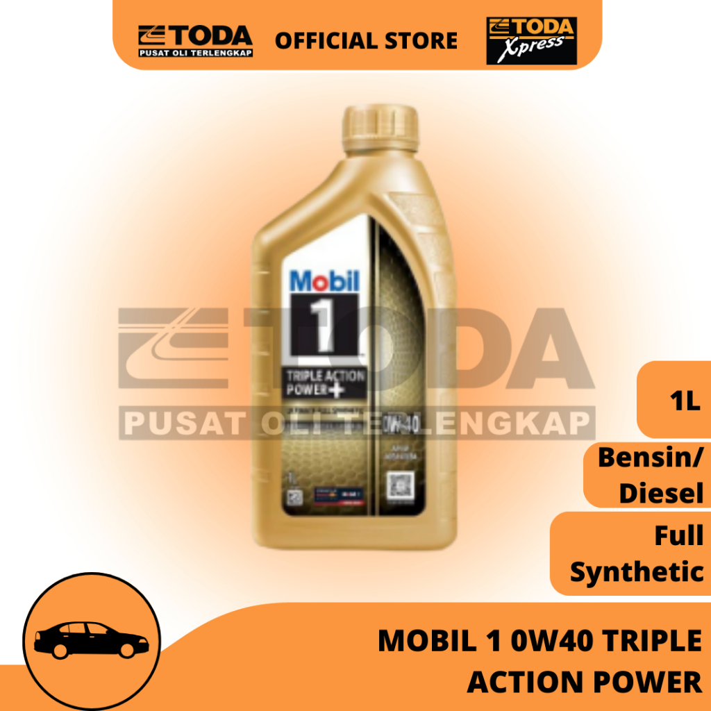 Jual Mobil 1 Triple Action Power 0W40 1 Liter Original Oli Mesin Mobil ...