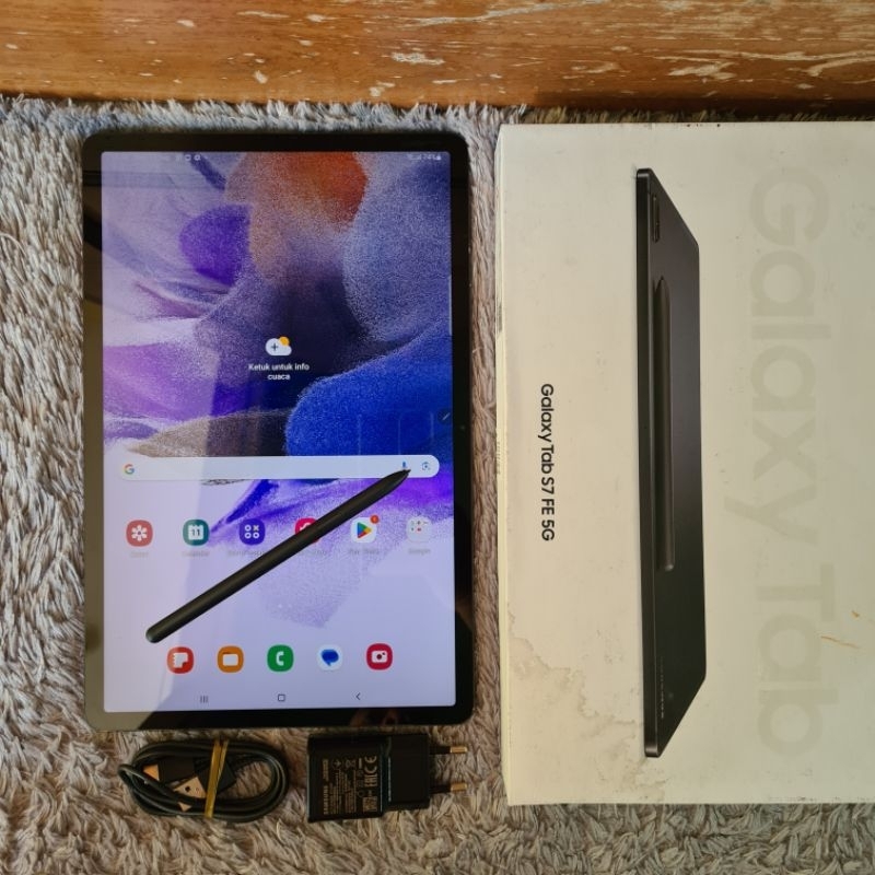 Jual samsung tab s7 fe 5g 6/128 second bekas pakai | Shopee Indonesia