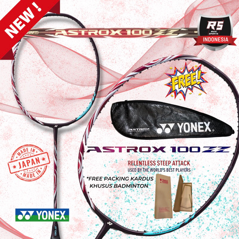 Jual YONEX ASTROX 100ZZ KURENAI 4U RAKET BADMINTON ORIGINAL 100% | Shopee Indonesia