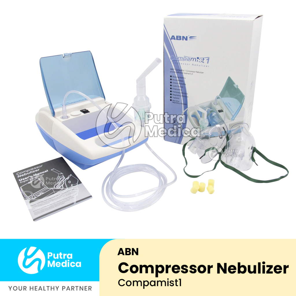 Jual ABN Nebulizer Compamist 1 / Alat Terapi Uap / Compressor Nebuliser ...