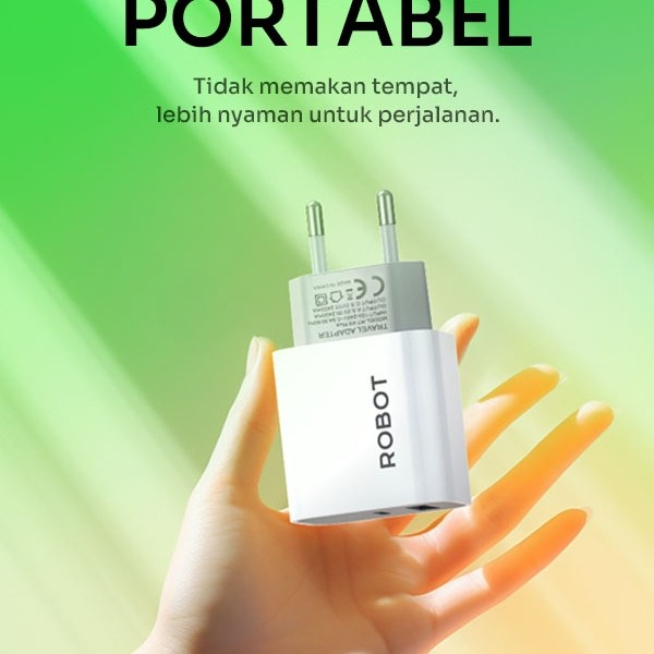 Jual BATOK CHARGER Robot RT-K8 Plus Charger Dual Output USB-A + USB-C 2.4A - RT-K8 PLUS /PCS ...