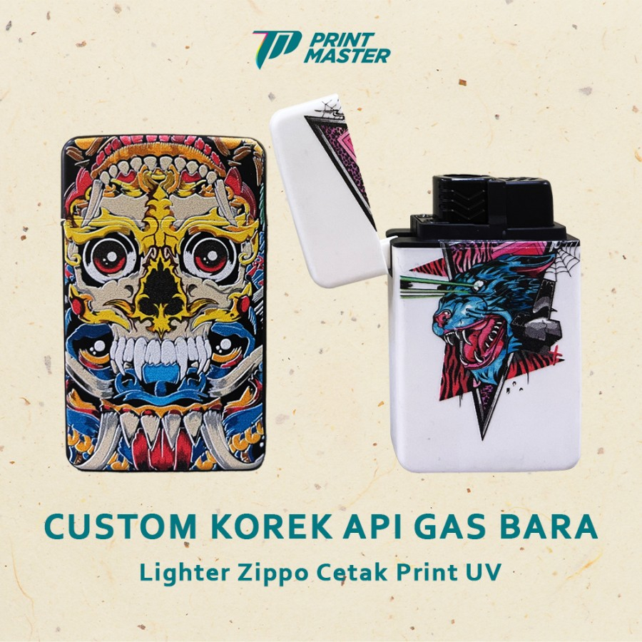 Jual Custom Korek Api Gas Bara / Lighter Zippo Cetak Print UV | Shopee ...