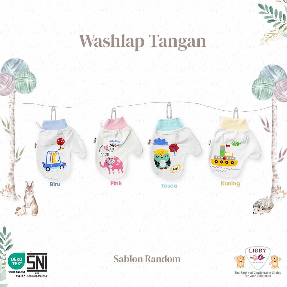 Jual LIBBY Washlap Cotton Tangan Putih (1pcs) | Shopee Indonesia