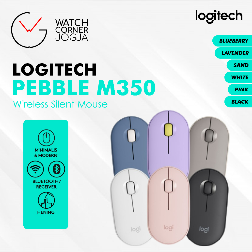 Jual Logitech M350 Pebble Wireless Mouse Slim Silent Original GARANSI RESMI | Shopee Indonesia