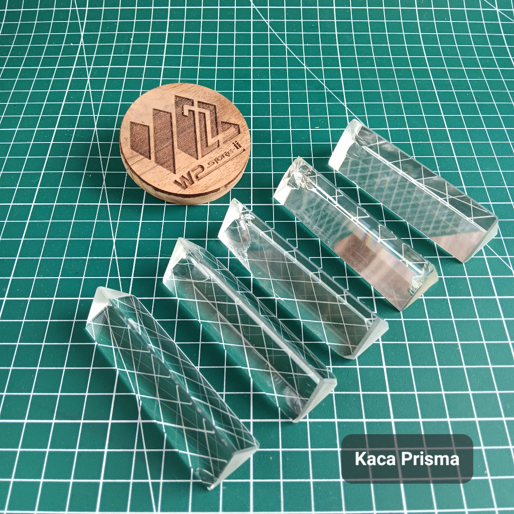 Jual kaca prisma segitiga triangle prism glass reflective 8cm | Shopee ...