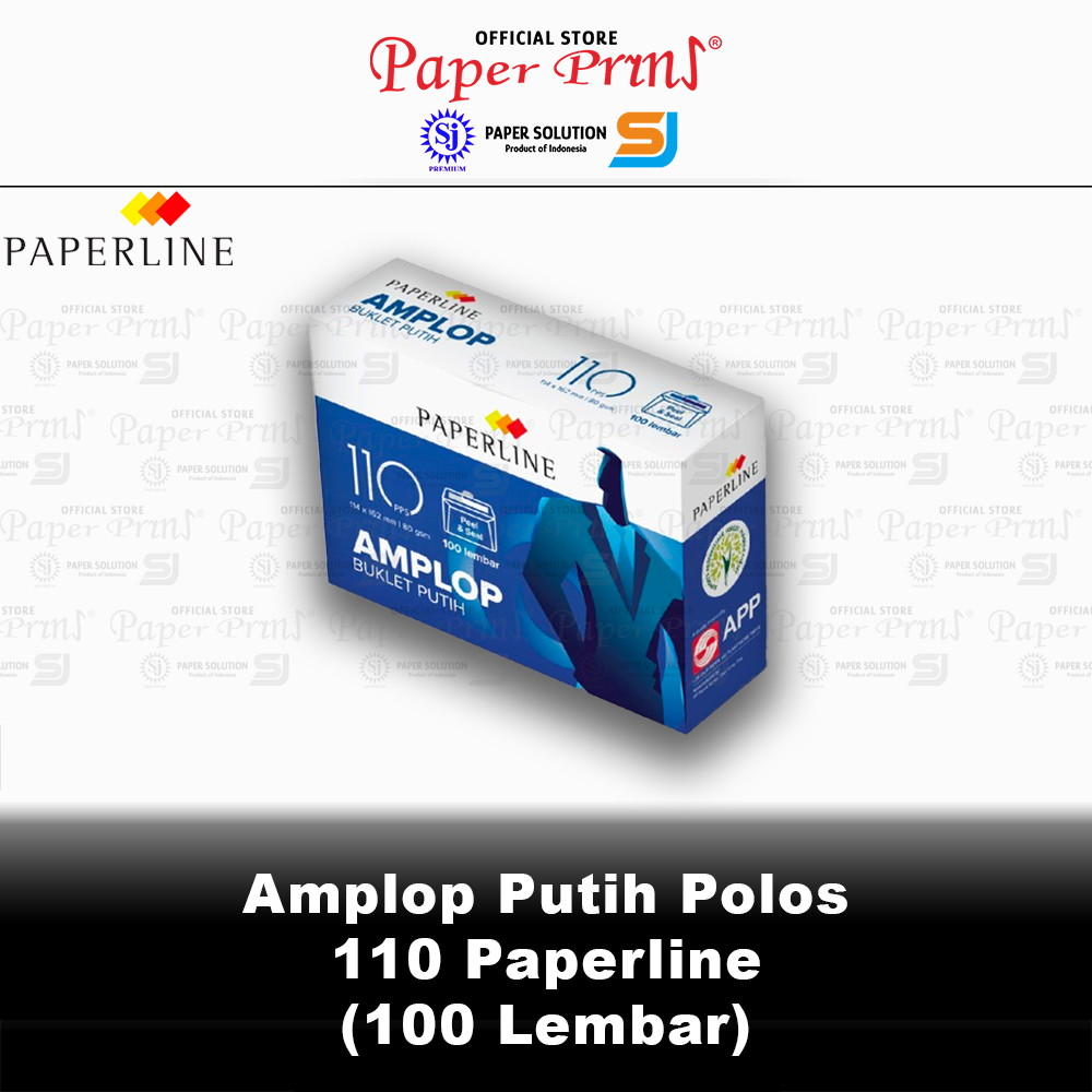 Jual Amplop Putih Polos 110 Paperline PPS - 1 Box isi 100 Lembar | Shopee Indonesia