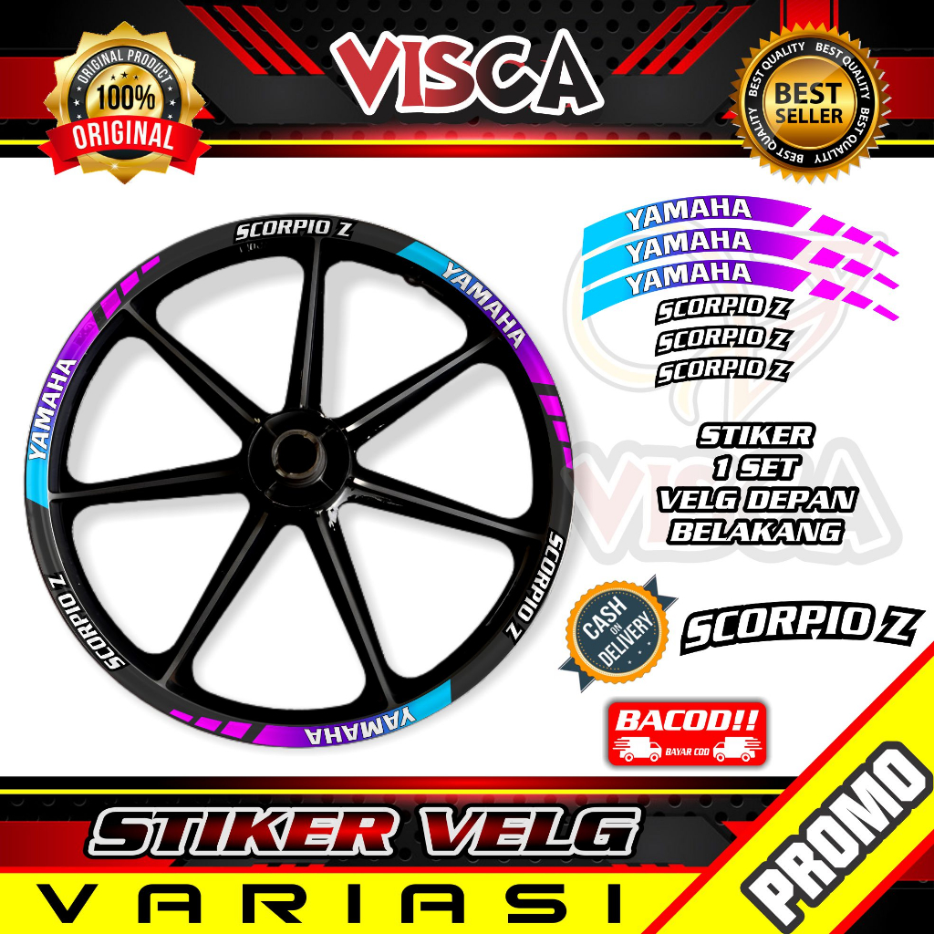 Jual Stiker Velg List Velg Motor Stiker Velg Sticker Velg SCORPIO Z ...